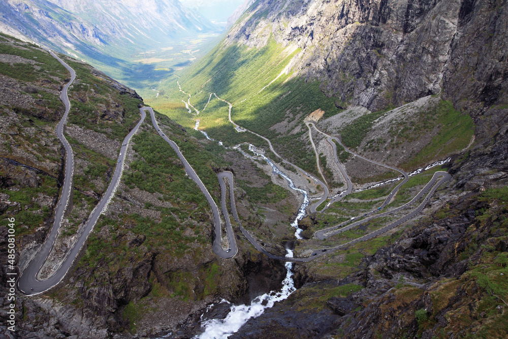 Trollstigen (troll path) - a tourist attraction in Norway Stock Photo ...