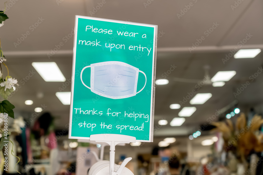 Please wear a face mask upon entry. Thanks for helping stop the spread ...