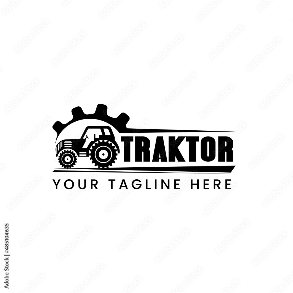 Agricultural tractor logo design sign or symbol of agricultural ...