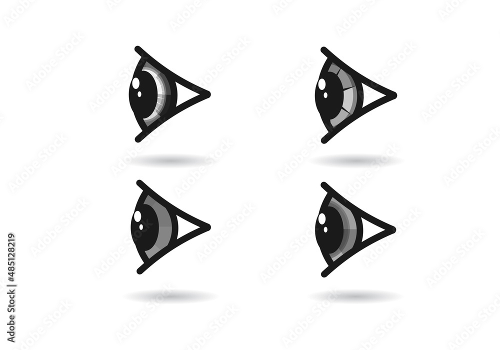 grayscale Eye icon - eye symbol. flat eye sign vector Stock Vector ...