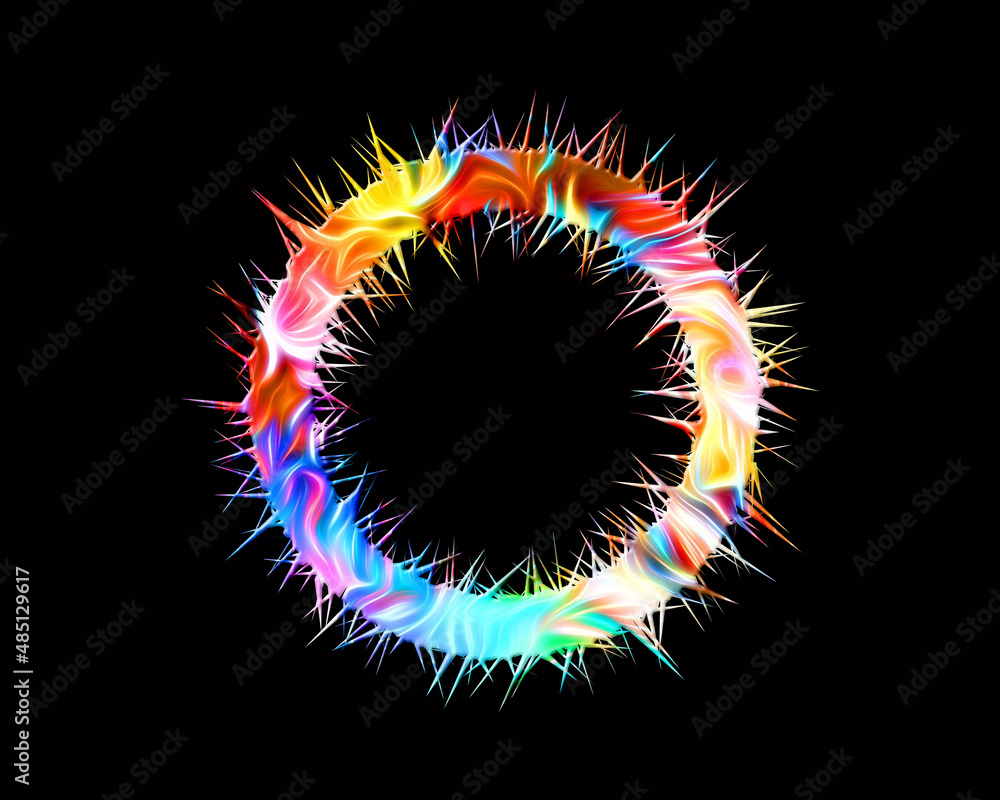 woven crown of thorns, Jesus symbol Fire Flames Icon Logo Burning Glow ...