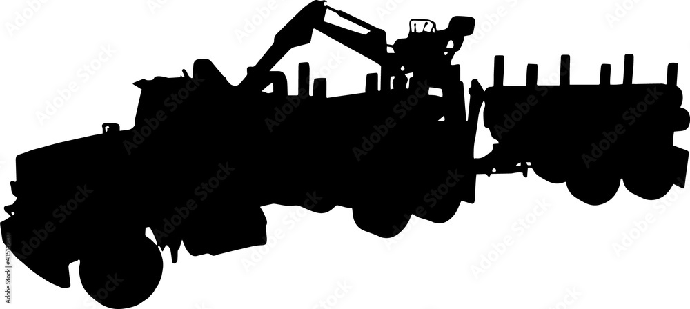 Logging Truck Silhouettes Logging Truck SVG EPS PNG Stock Vector ...