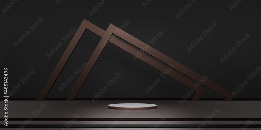 studio background Shiny square base backdrop for product display 3D ...