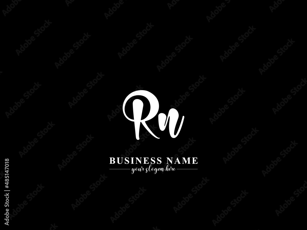 Signature RN Logo Vector, Unique Monogram Rn Signature Typography Logo ...