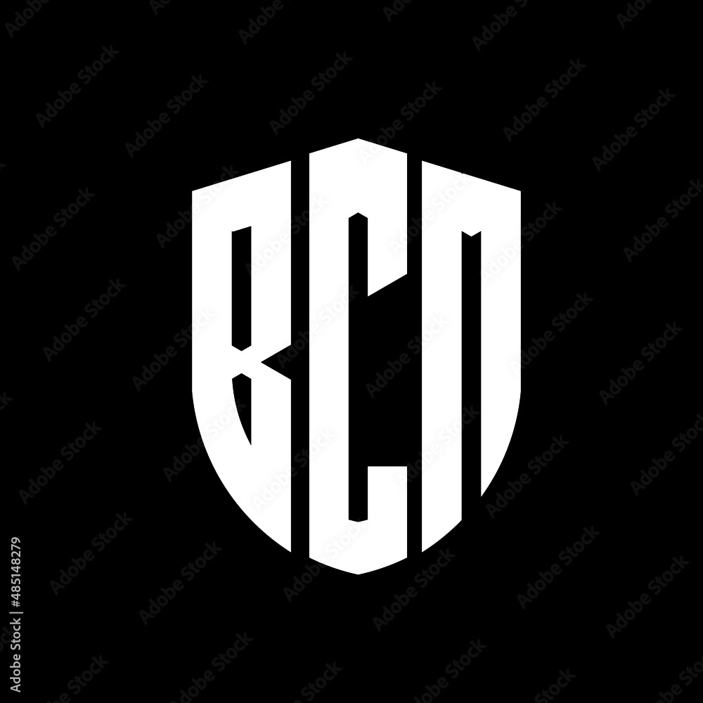 BCM letter logo design. BCM modern letter logo with black background ...
