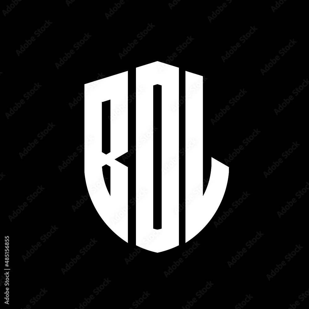 BDL letter logo design. BDL modern letter logo with black background ...