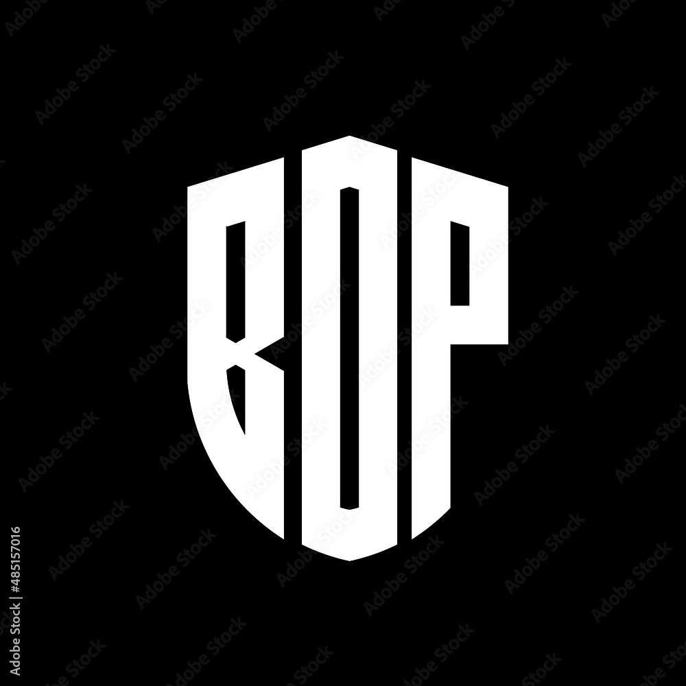 BDP letter logo design. BDP modern letter logo with black background ...