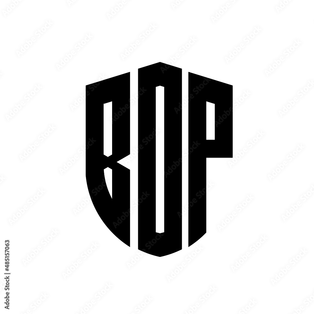 BDP letter logo design. BDP modern letter logo with black background ...
