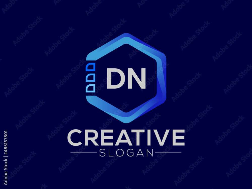 DN logo, DN letter logo design, DN Minimal logo, DN Shield Logo, DN ...