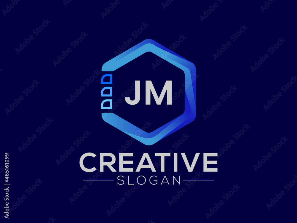 JM logo, JM letter logo design, JM Minimal logo, JM Shield Logo, JM ...