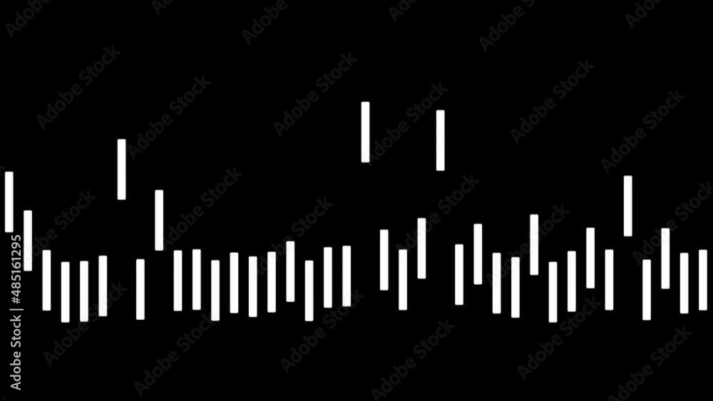 Volume bar animation. HUD interface on transparent background with ...