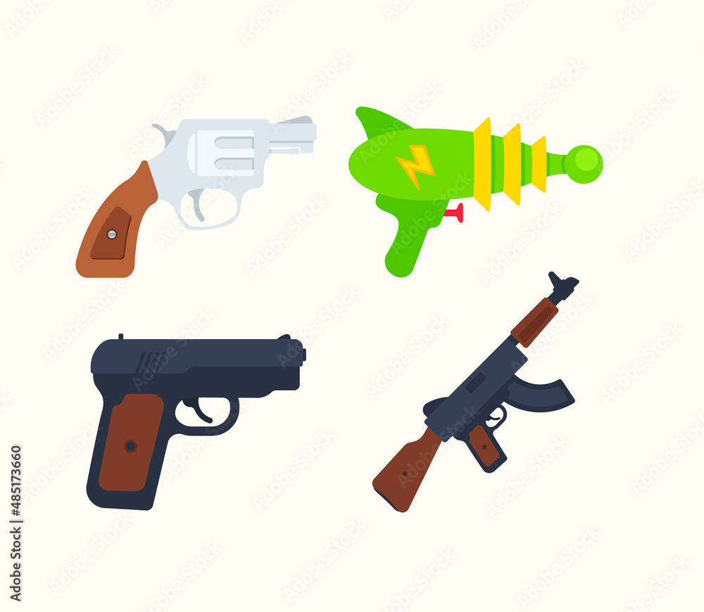 Weapon emoji vector illustration set. Weapon icon set Stock Vector ...