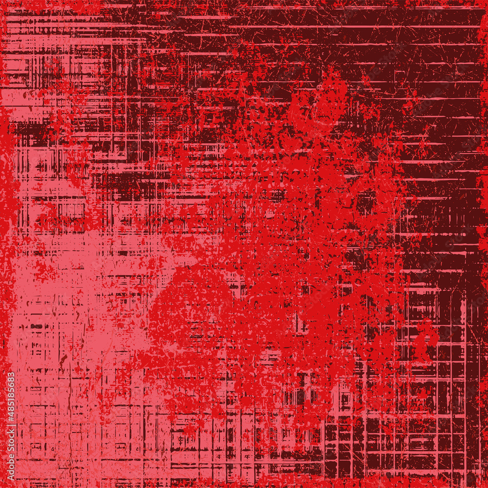 Grunge background is red. Abstract scratched texture. Vector graffiti ...
