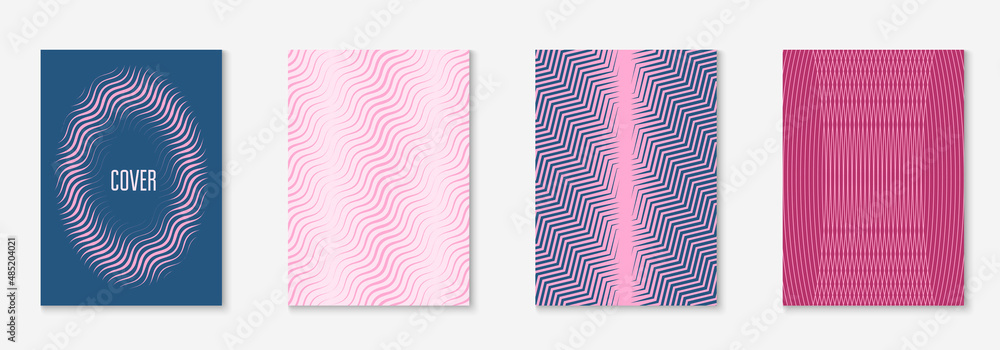 Design magazine cover as template with line geometric element. Stock ...