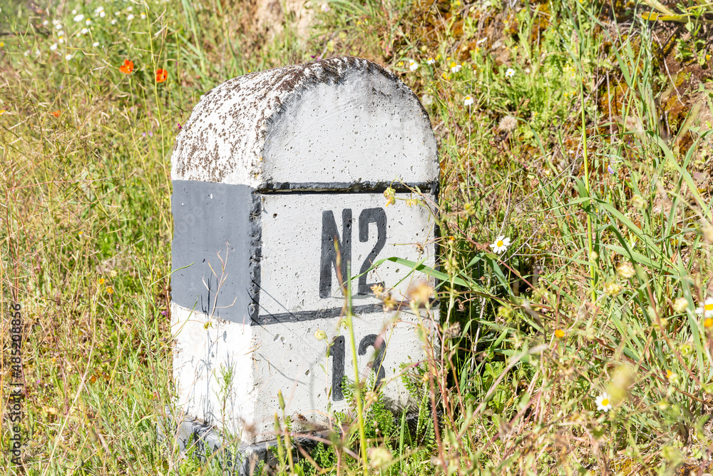 N2 Km13 Road marker, National Road 2 - the famous EN2 (Estrada Nacional ...