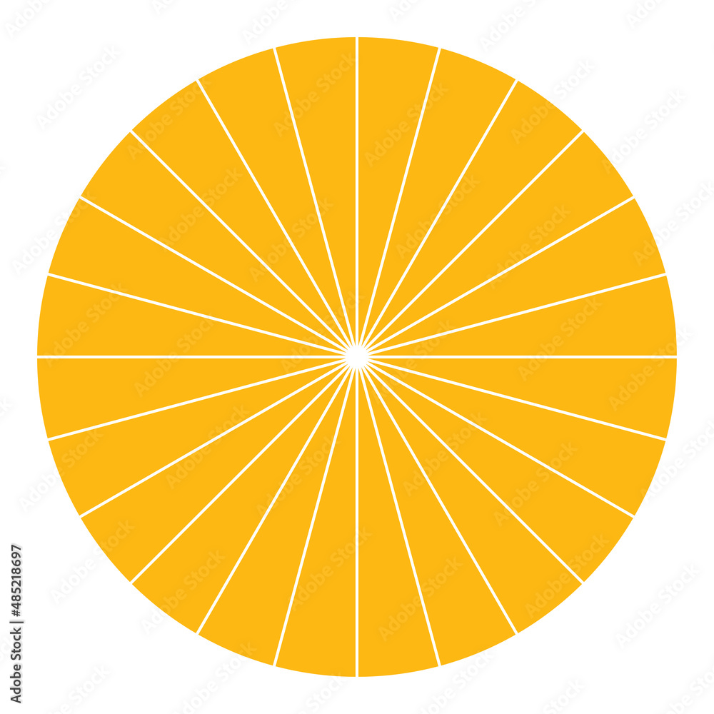 Pie chart, pie graph circle circular diagram from 2 to 65 sections ...