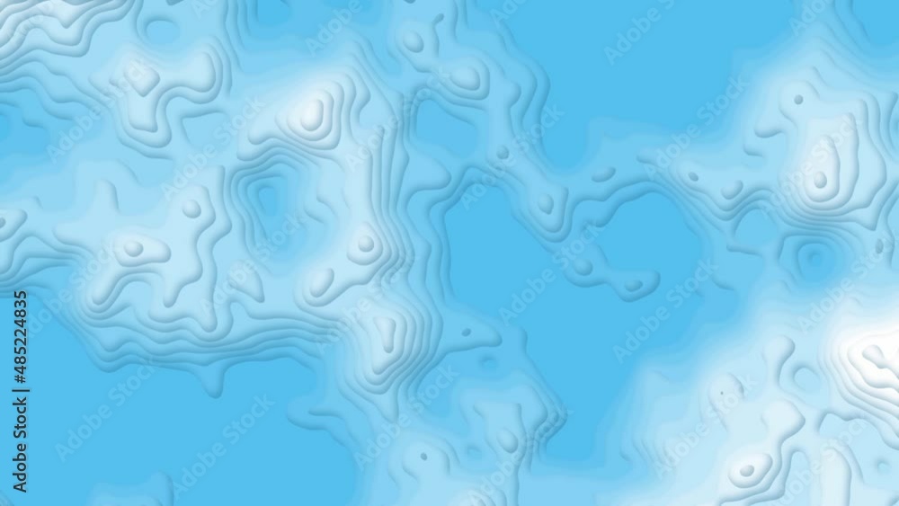 Light blue and white abstract moving background. Layered liquid ...