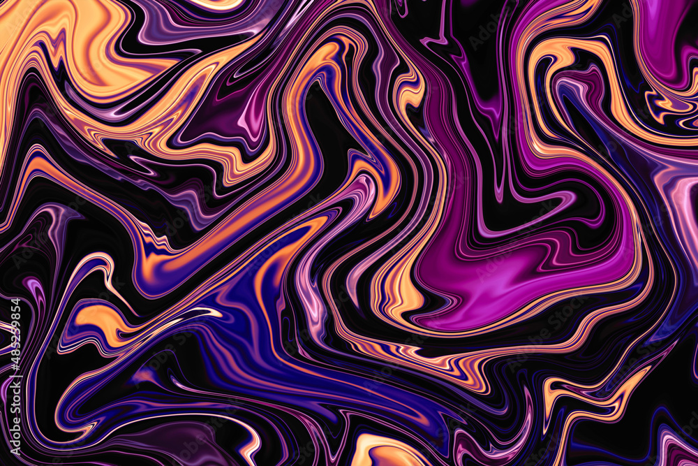 Warped liquid background iridescent rainbow galaxy space psychedelic ...