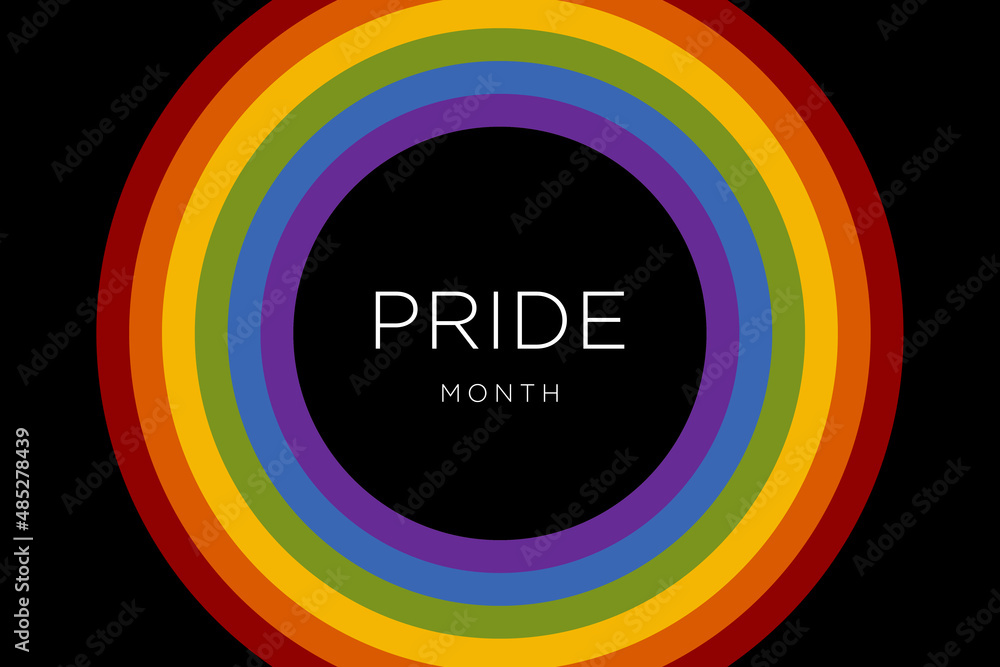 Gay Pride Month in June. LGBTQ multicolored rainbow flag. Original ...