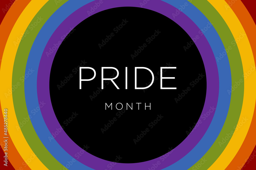 Gay Pride Month in June. LGBTQ multicolored rainbow flag. Original ...