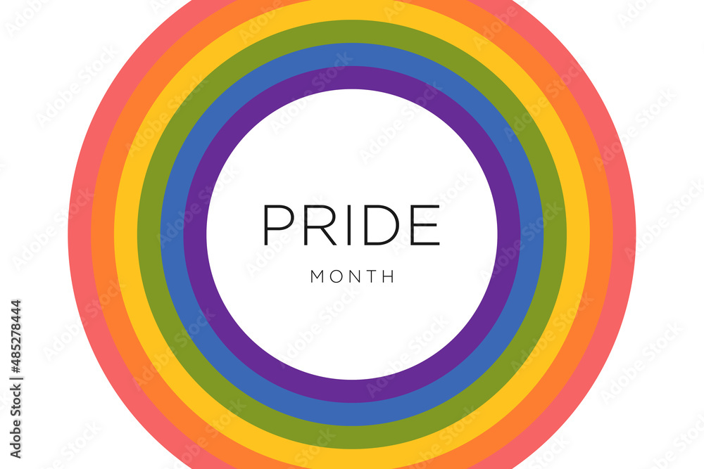 Gay Pride Month in June. LGBTQ multicolored rainbow flag. Original ...
