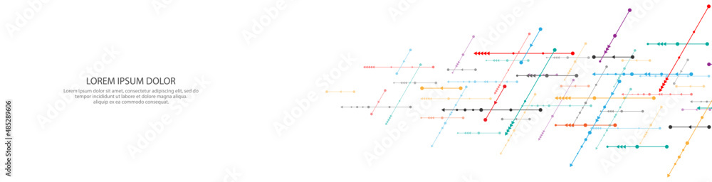 Website header or banner design template. Abstract technology ...