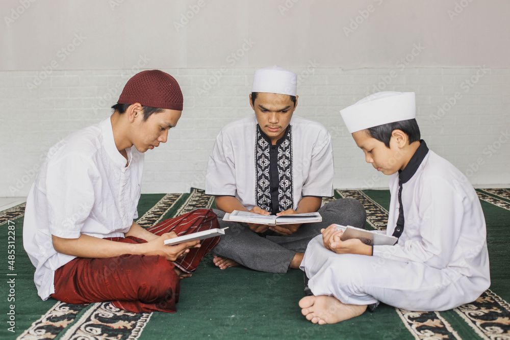 Group of male Muslim teenagers who fill their spare time by taking ...