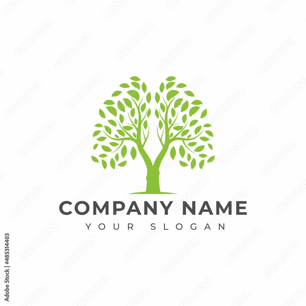 Lung tree logo vector design template Stock Vector | Adobe Stock