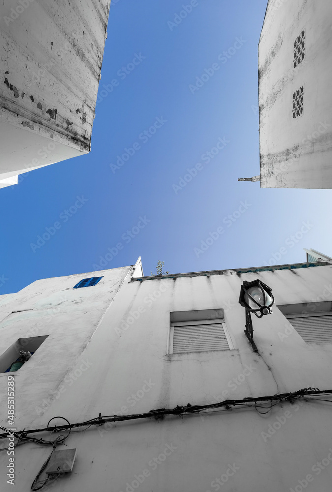 White buildings in the medina of Asilah in Morocco Stock Photo | Adobe ...