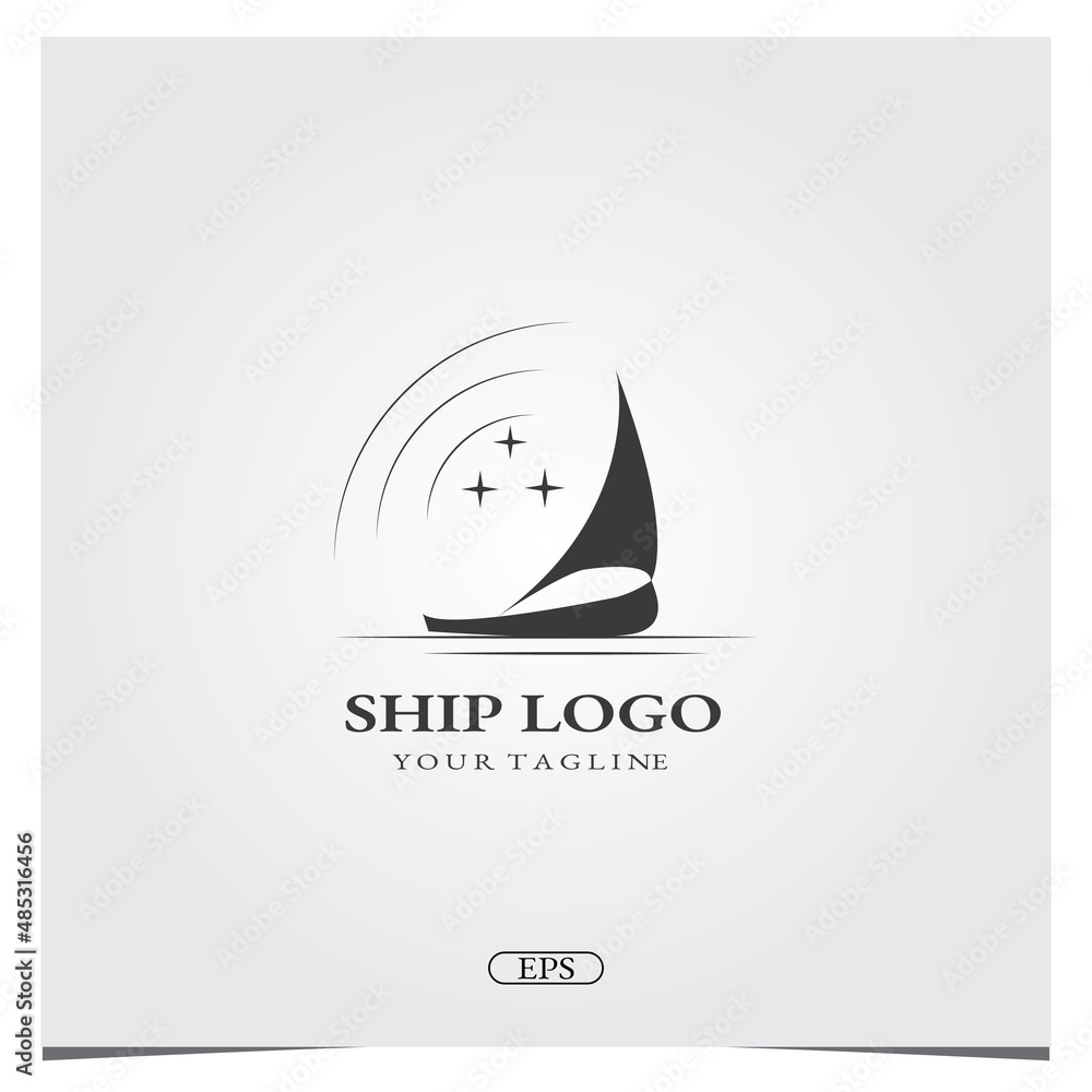 Dhow ship logo premium elegant template vector eps 10 Stock Vector ...