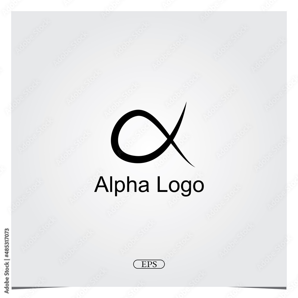 Alpha logo premium elegant template vector eps 10 Stock Vector | Adobe ...