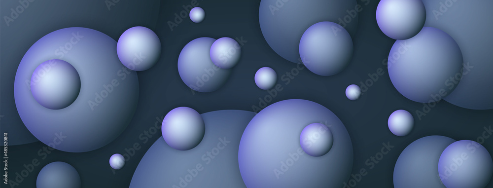 Vector abstract blue bubbles design Banner Pattern background template ...