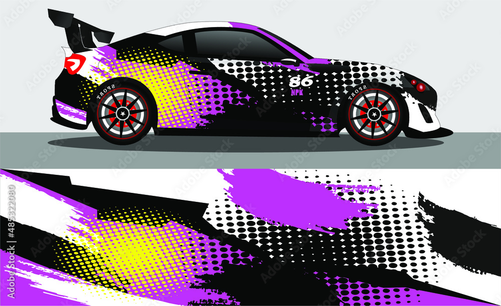 car wrap abstract racing graphic background for vinyl wrap and stickers ...