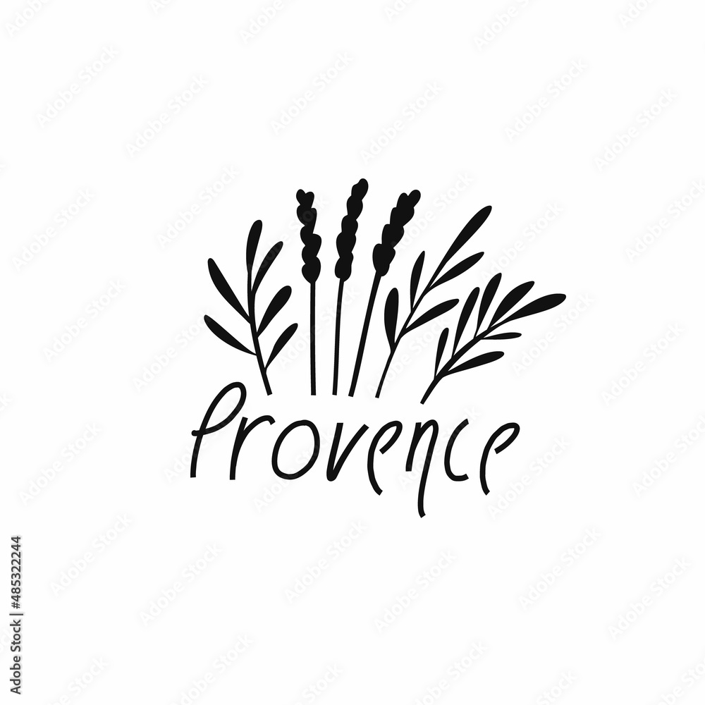 Vector hand drawn symbol of Provence. Travel illustration of French ...
