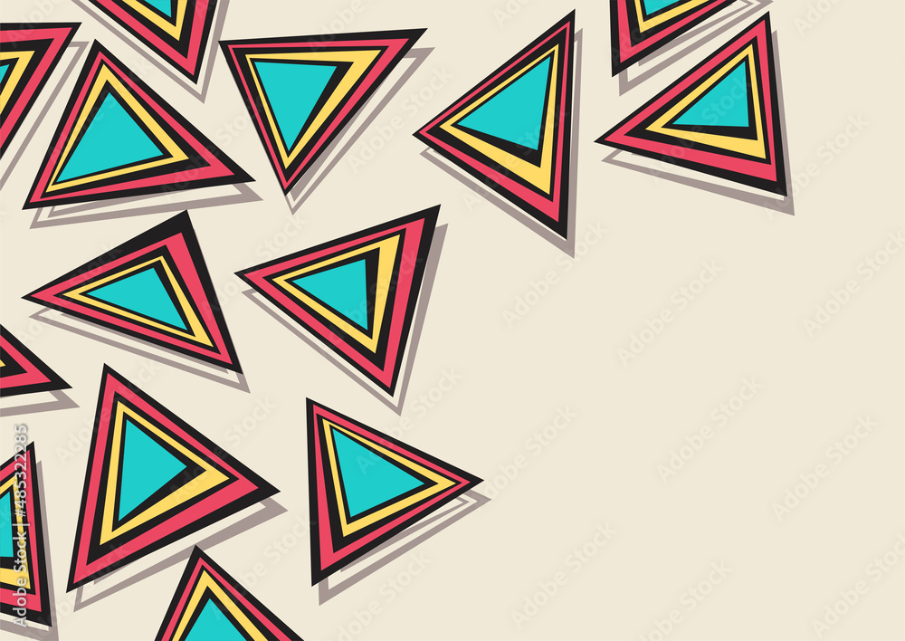 Simple background with gradient and colorful triangle pattern and some ...