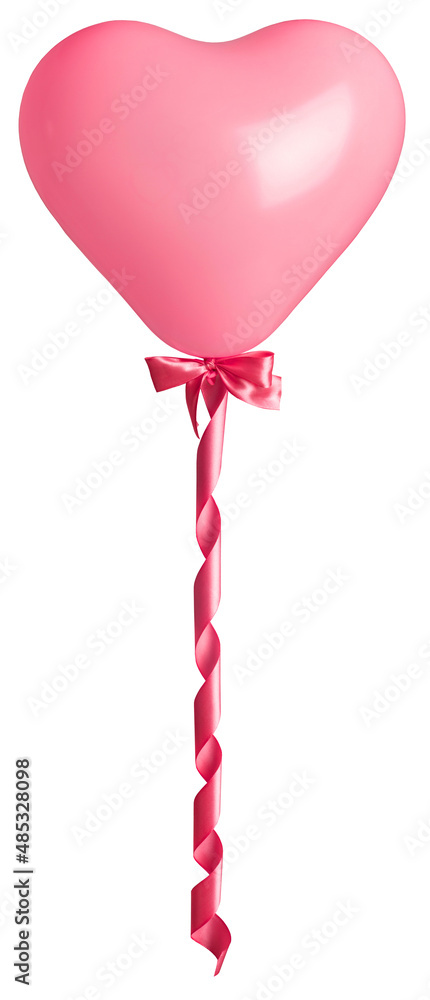 Heart balloon isolated on white Stock Photo | Adobe Stock