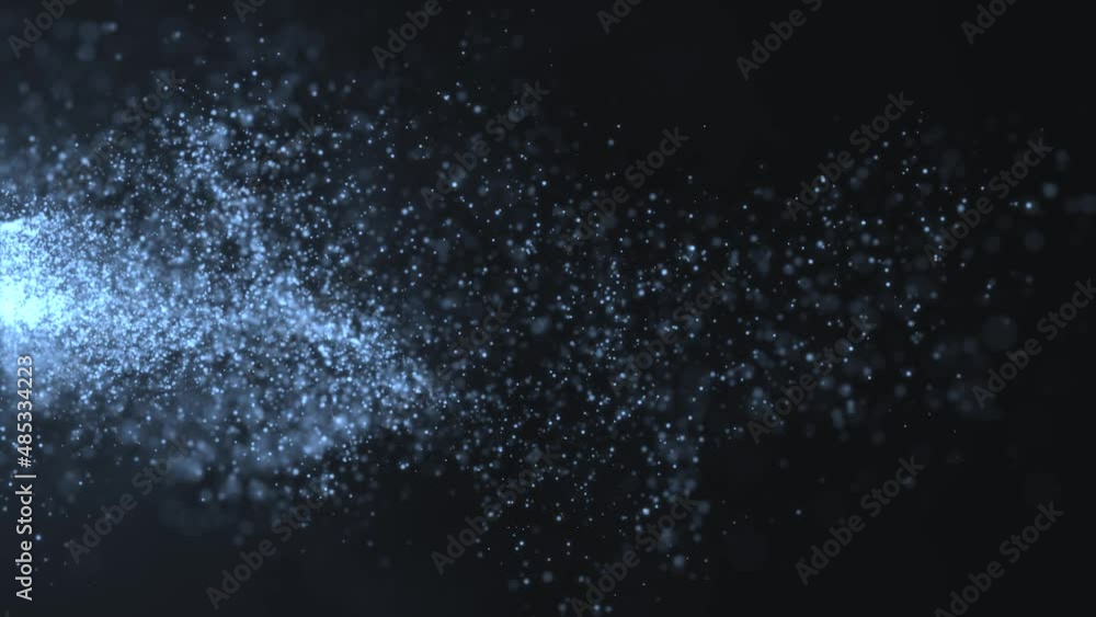 Blue particles moving Horizontally abstract animation Stock Video ...