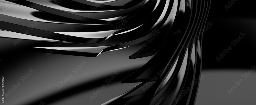 Abstract Dynamic Black Background with Various Shape Design. Usable for ...