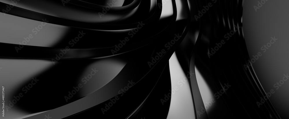 Abstract Dynamic Black Background with Various Shape Design. Usable for ...