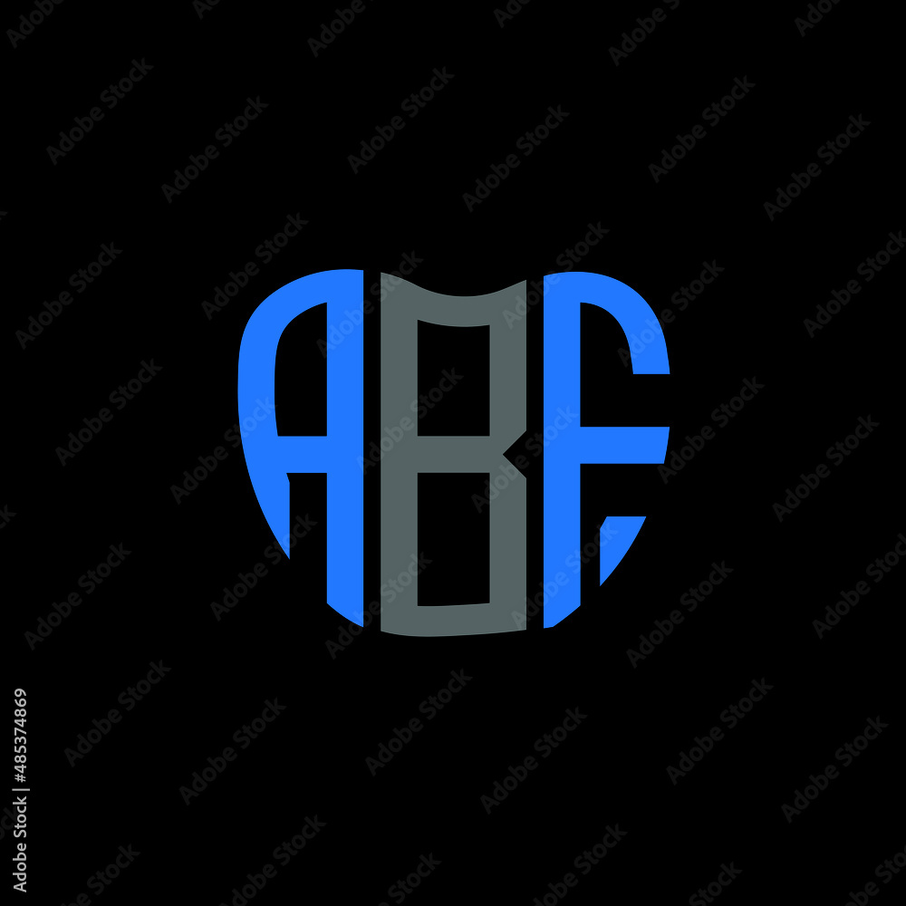 ABF letter logo design on black background. ABF creative initials ...