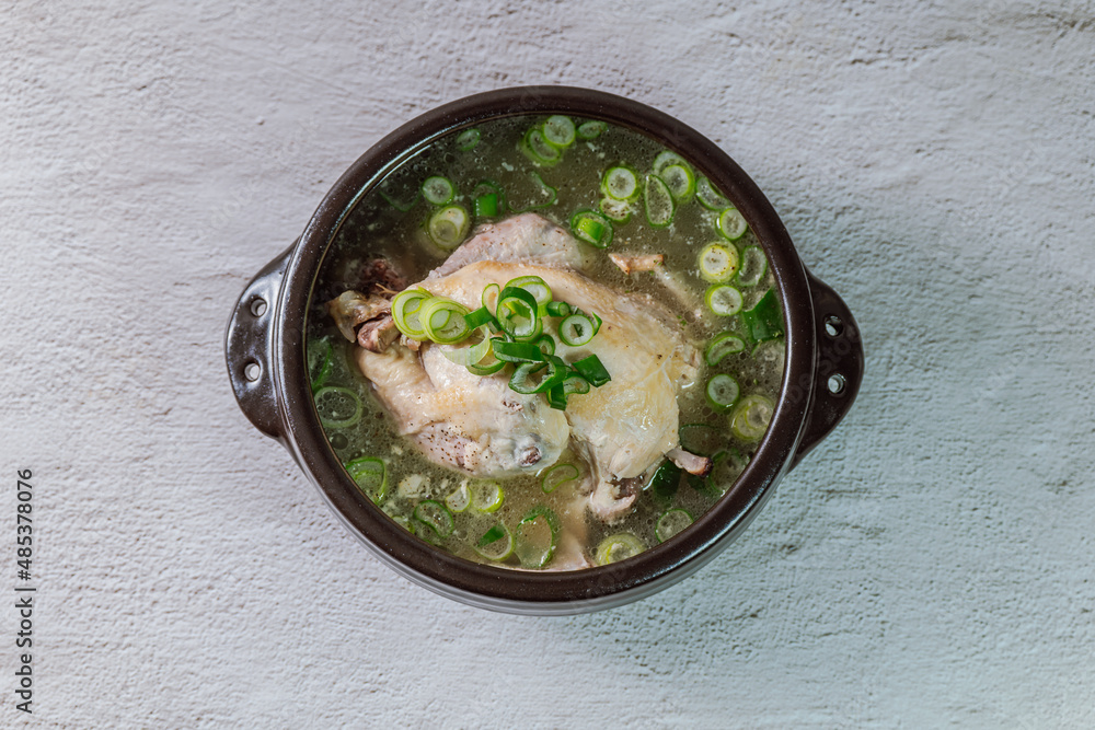 Samgyetang, Korean Ginseng Chicken Soup : Tender, whole, young chicken ...