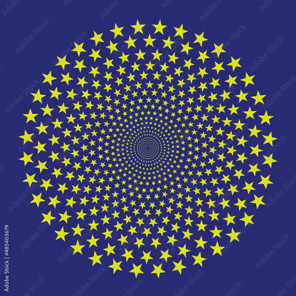 Symbolic illustration of a perspective symbolic pattern in a circle ...