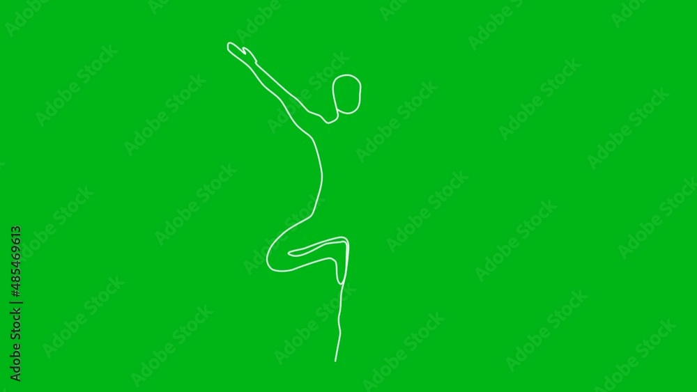 Yoga symbol motion graphics with green screen background Stock Video ...