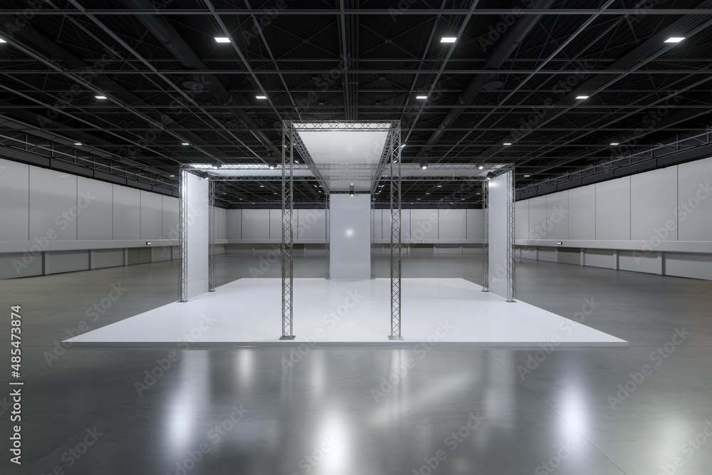 Exhibition stand for mockup and Corporate identity,Display design.Empty ...