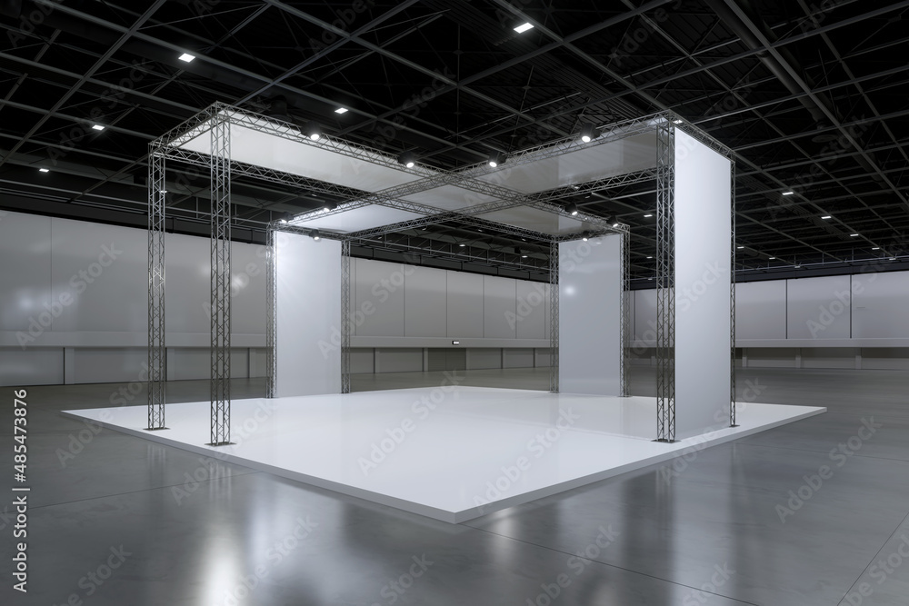 Exhibition stand for mockup and Corporate identity,Display design.Empty ...