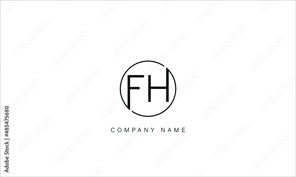 FH, HF, FH, Letters Logo Monogram Stock Vector | Adobe Stock