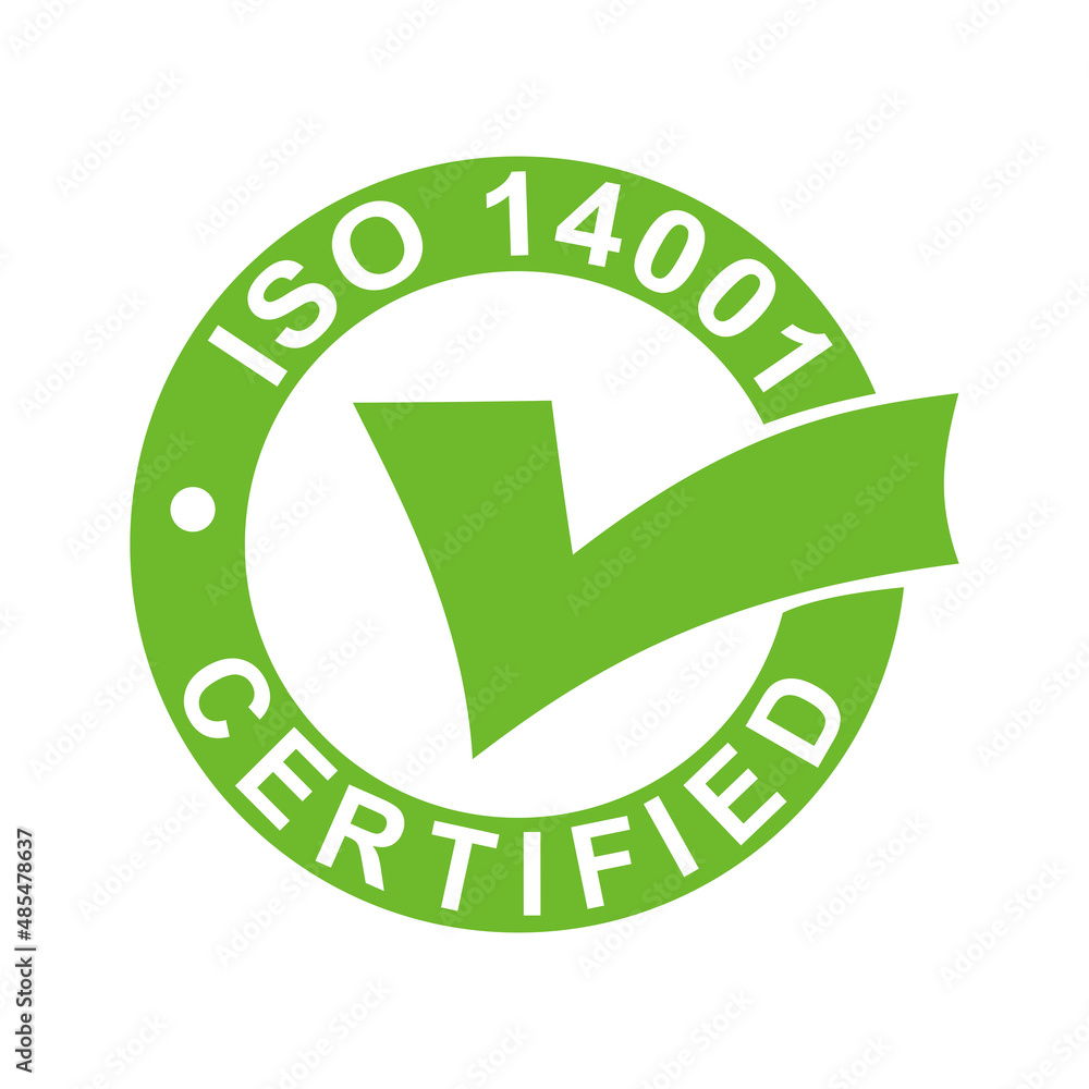 ISO 14001 certified icon or symbol image concept design for business ...