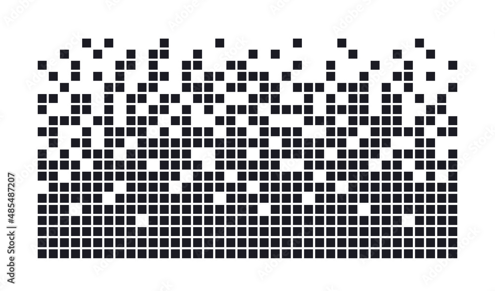 Pixel disintegration background. Decay effect. Dispersed dotted pattern ...