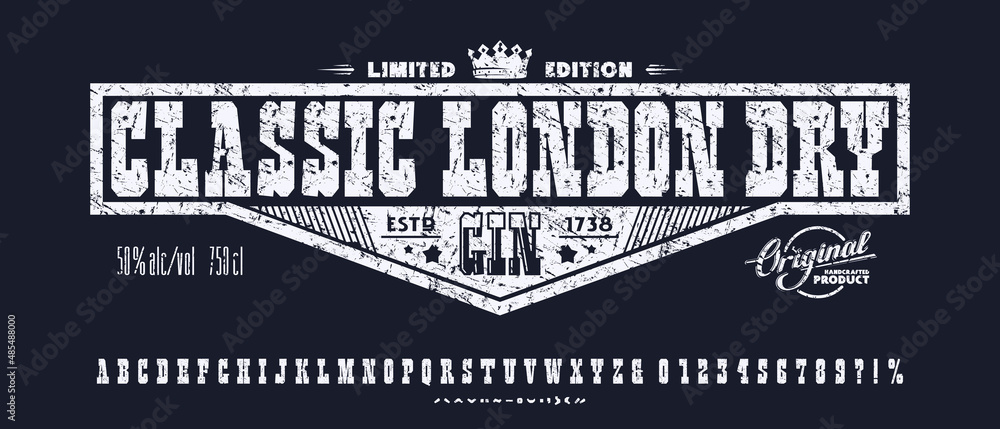Decorative slab serif font in the western style Stock Vector | Adobe Stock
