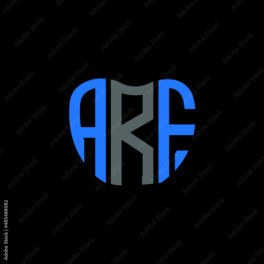 ARF letter logo design on black background.ARF creative initials letter ...